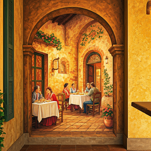 Restaurant murals - Interior Design Services