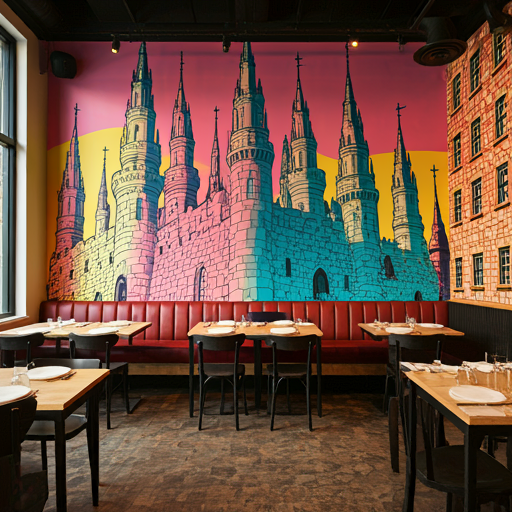 Restaurant murals - Interior Design Services