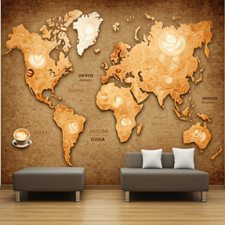 World map wallpaper - Interior Design Services