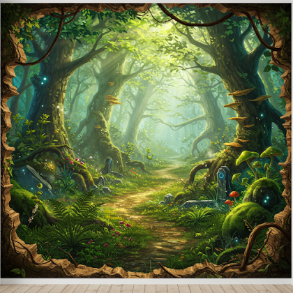 Enchanted forest mural - Interior Design Services