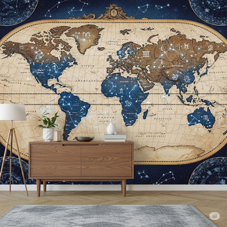 3d world map wallpaper - Interior Design Services