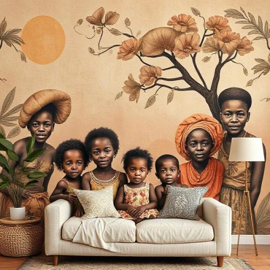 Family photo wallpaper - Interior Design Services