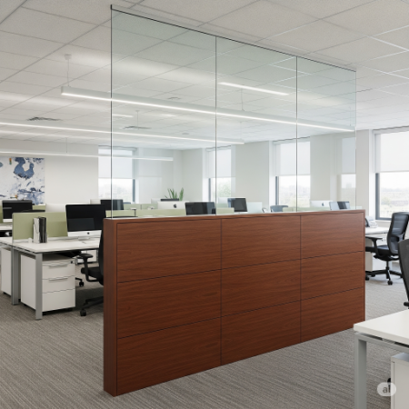 Half wall, half glass - Interior Design Services